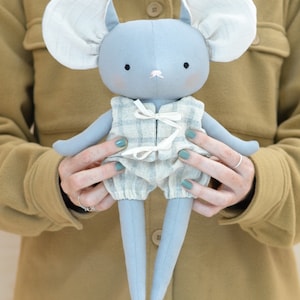 Mouse Doll Sewing Pattern Soft Toy Instant Download Pdf Cuddly Rag Doll ...