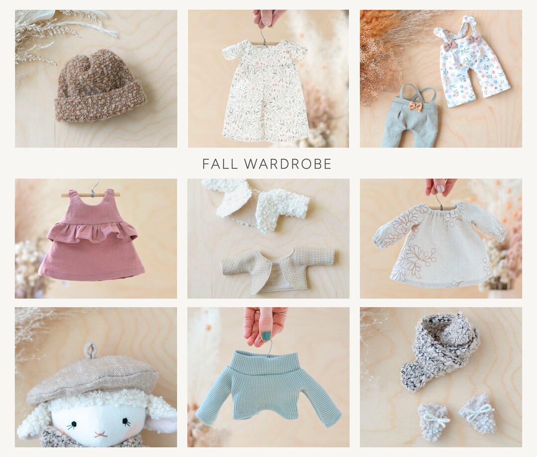 Fall Sewing Pattern Clothes Bundle for Plush Soft Toy Tutorial Easy DIY ...