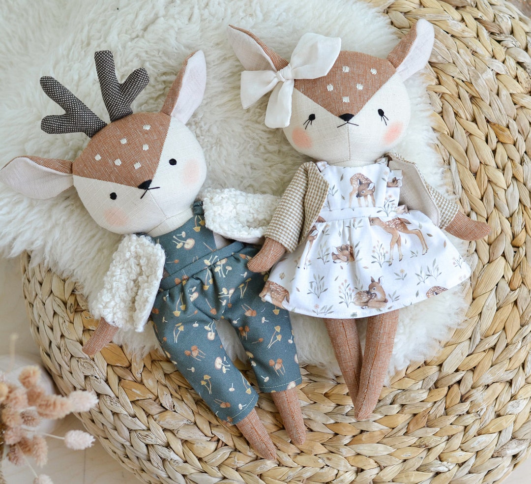 Deer Doll Sewing Pattern Animal Soft Toy Pdf Fawn Diy Tutorial - Etsy