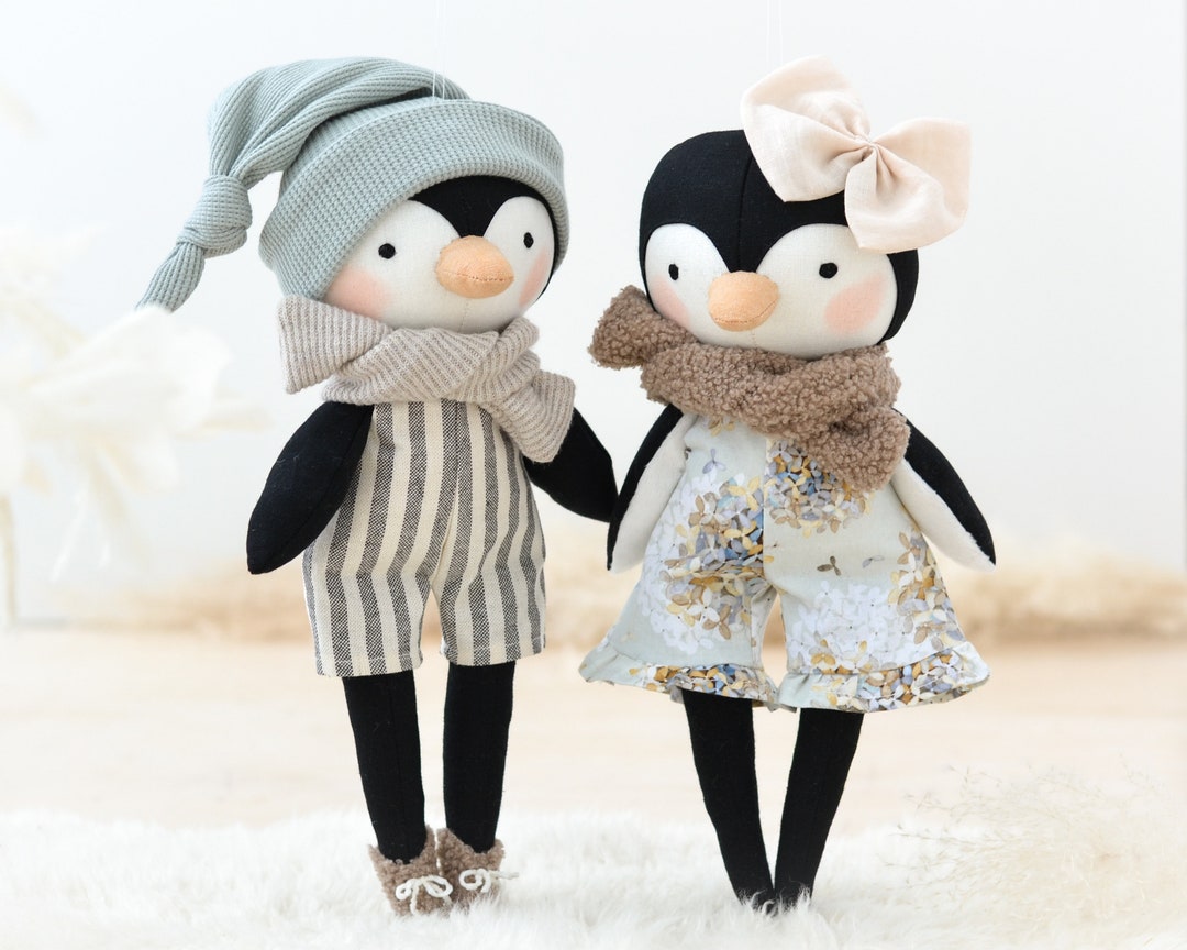 Penguin Doll Sewing Pattern Soft Toy Tutorial Easy Rag Doll Handmade - Etsy