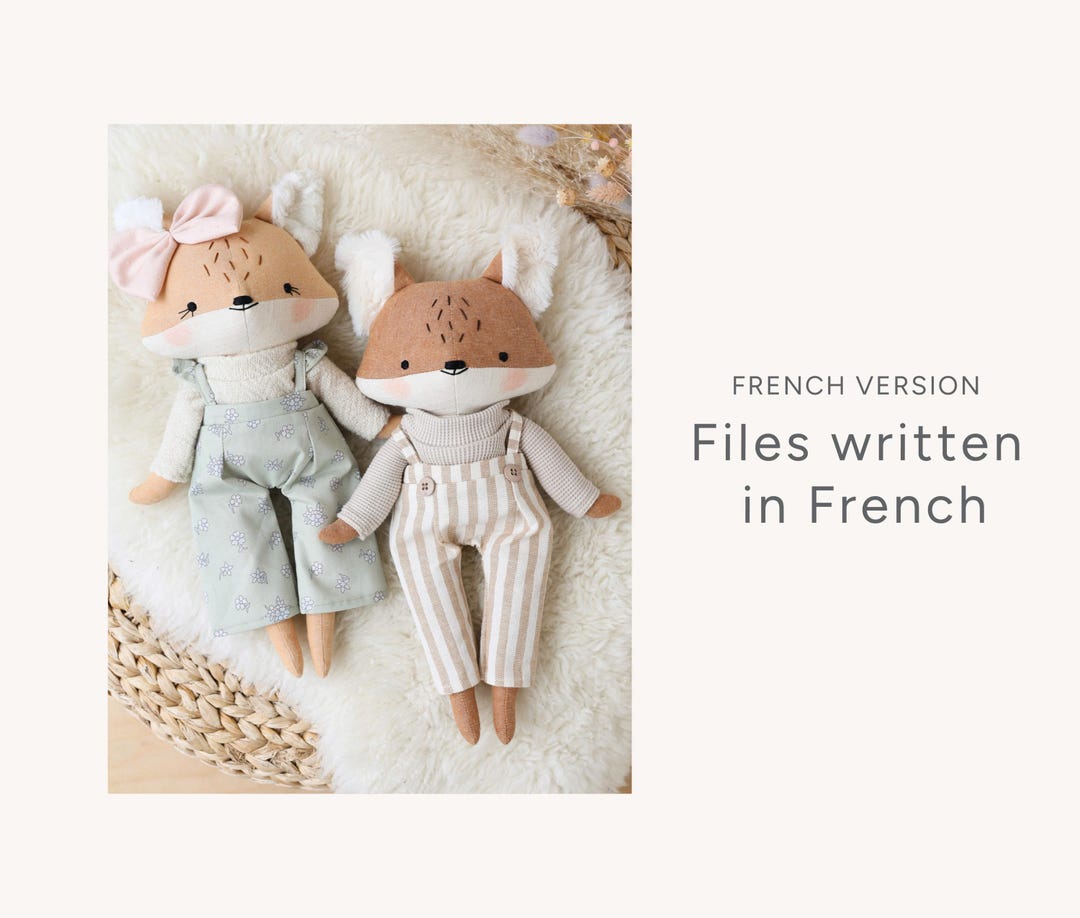 Fox Doll Sewing Pattern – Animal Plush in PDF – DIY Tutorial - Etsy