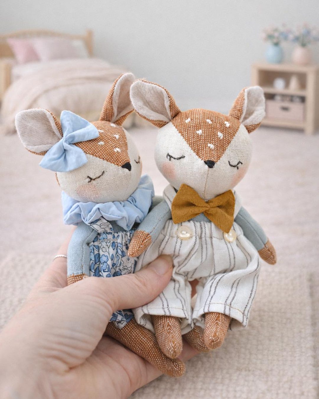 Mini Deer Doll Sewing Pattern Christmas Decoration Soft Toy Instant ...