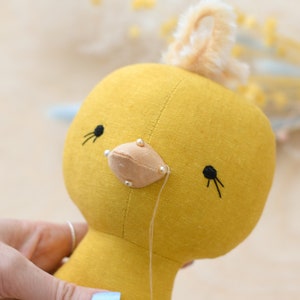 Chick or Chicken Doll Sewing Pattern Animal Soft Toy Tutorial Easy Rag ...