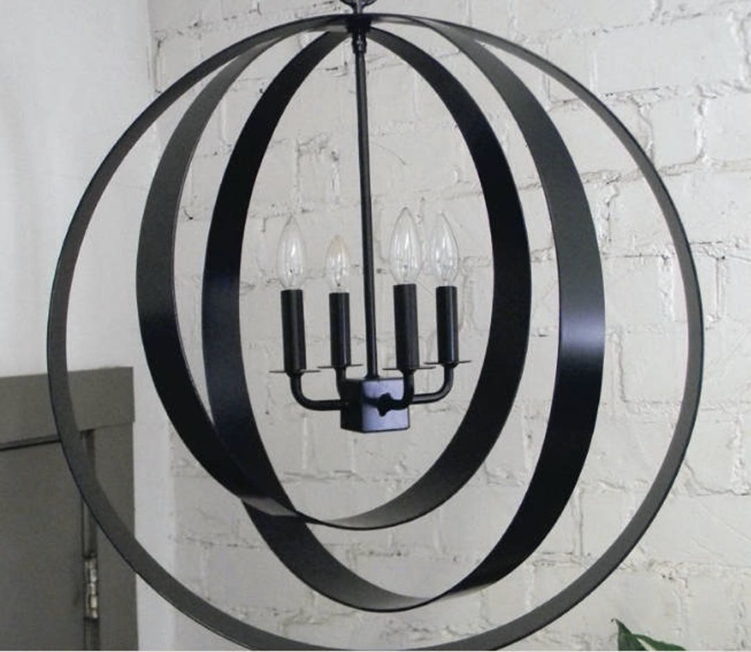Diablo Orb Steel Chandelier Kitchen Island Pendant Chandelier Ceiling ...