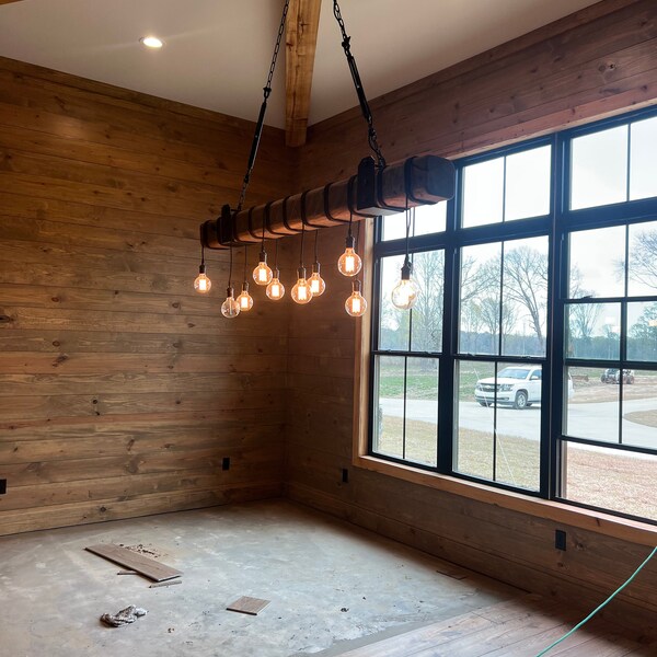 Wood Beam Light Fixture - Etsy