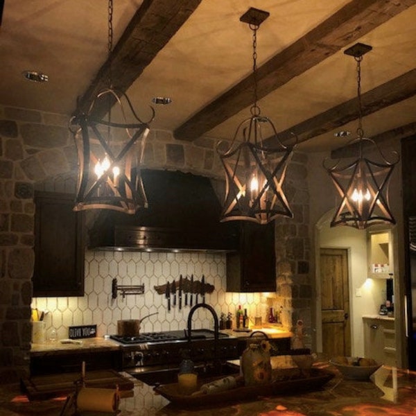 Rustic Island Lighting - Etsy