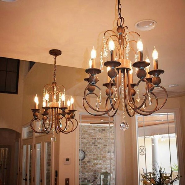 Copper Chandelier Pendant Light Copper Light Fixture Rustic | Etsy