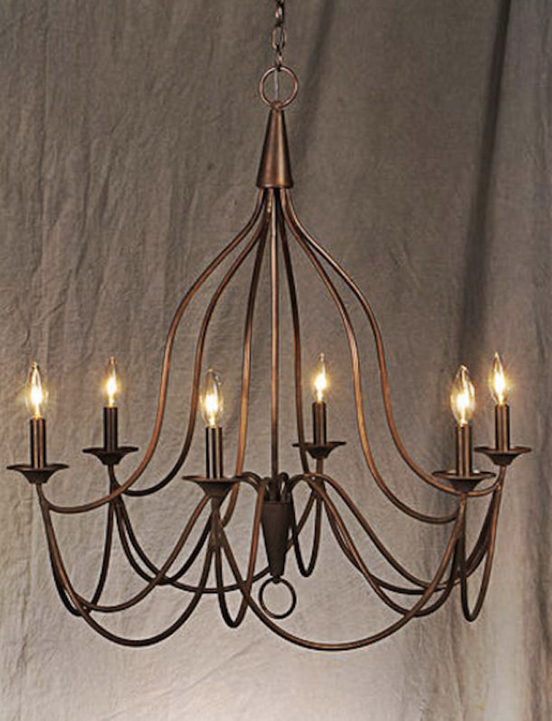 Shenandoah Copper Chandelier Kitchen Island Pendant Dining Room Antique ...