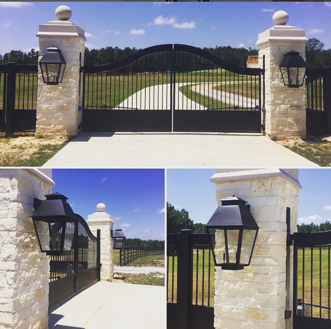 Natchez Copper Gas Outdoor Lantern Kitchen Island Electric Light ...