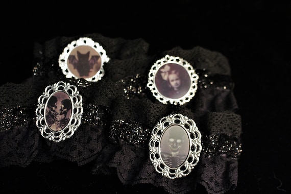 Black Spooky Gothic Lolita EGL Lace Wrist Cuffs | Etsy