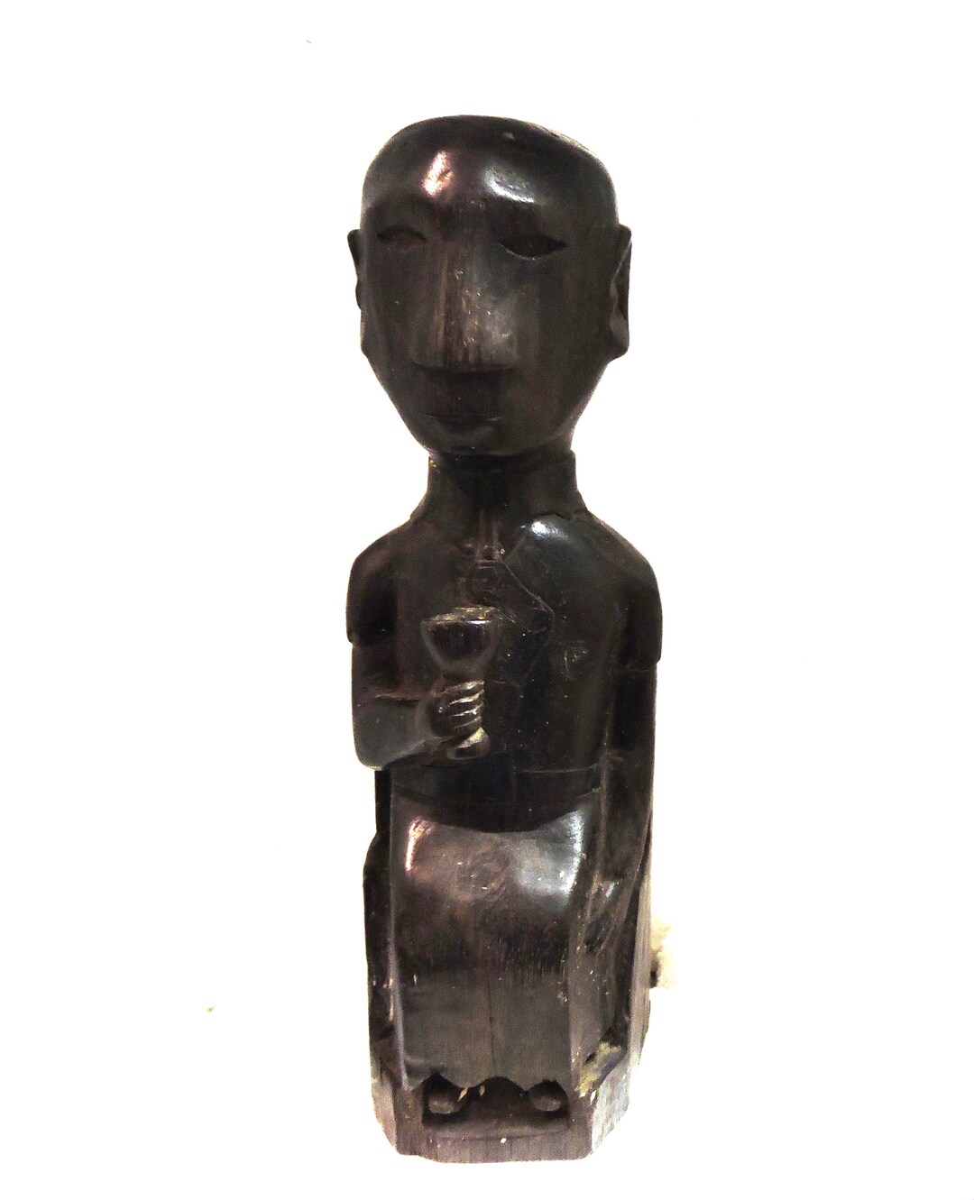 A Primitive Carving of a Monk or Official Holding a Goblet - Etsy