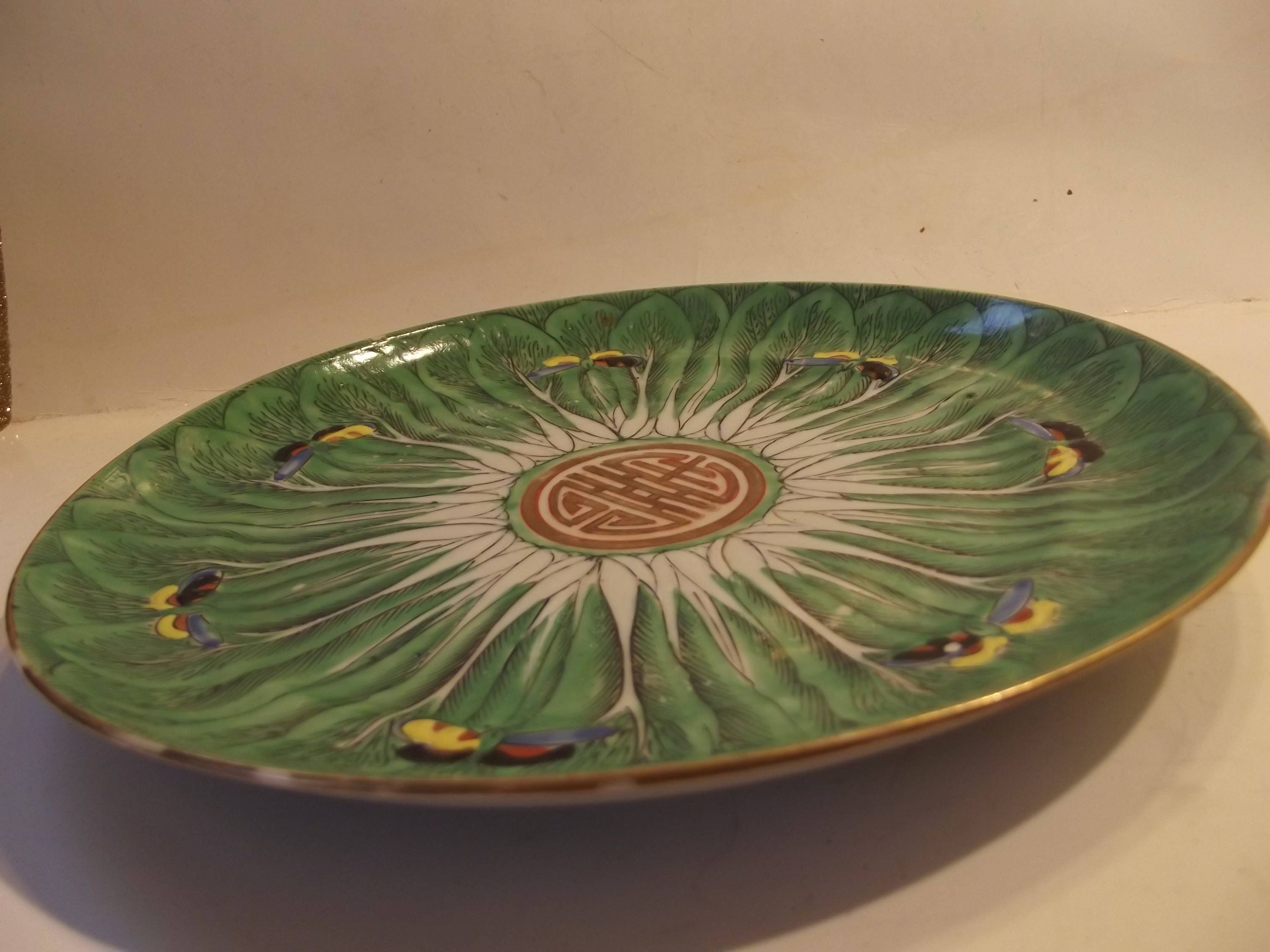 Chinese Export Cabbage Leaf Dessert Plate - Etsy