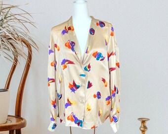 Italian Silk Blouse | Etsy