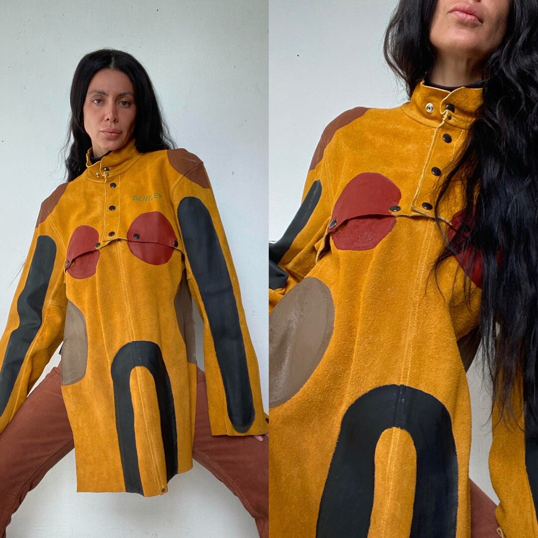 RARE Vintage Hand Painted bentley Welding Uniform, Leather Dress ...