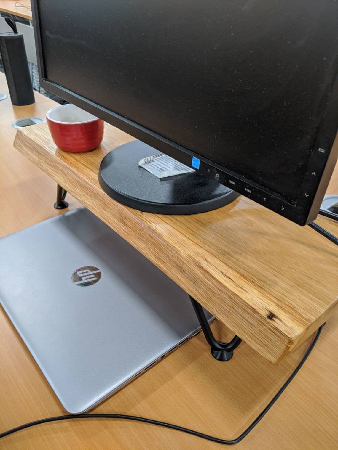 Live Edge/oak/pc Monitor Stand/apple Mac Stand/desk - Etsy Ireland