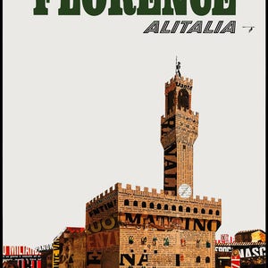 Florence Poster - Florence Print - Travel Decor - 1960s - Florence ...