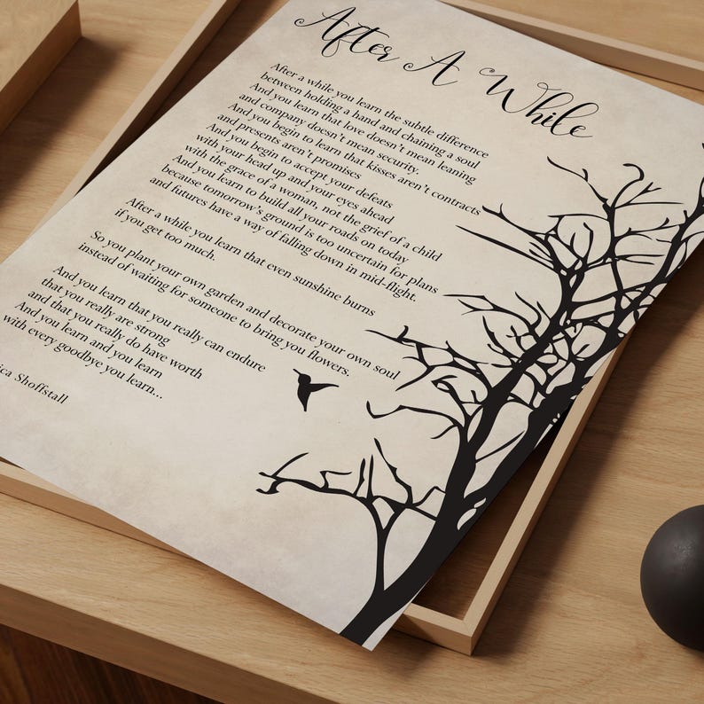 Framed After A While Poem Print Tree Art Veronica Shoffstall ...
