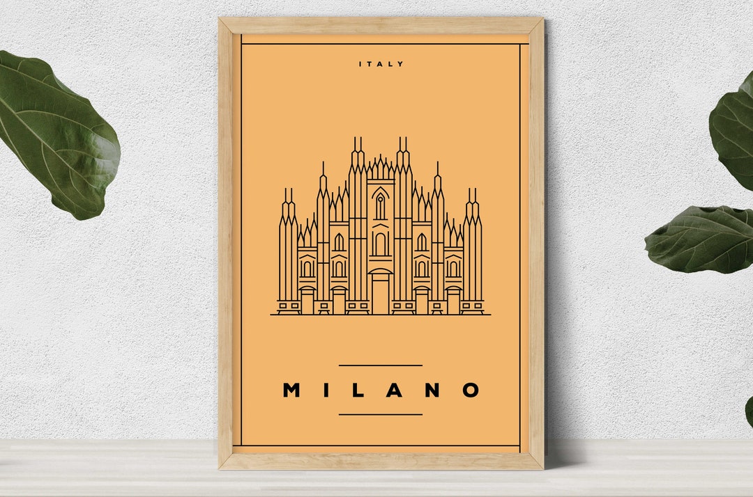 Milano Art Deco Travel Posters, Minimalistic Travel Poster, Milano ...