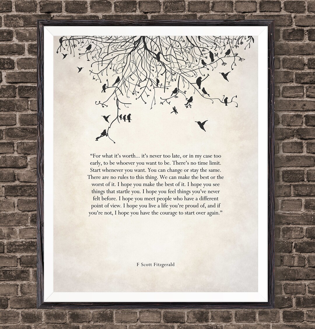 F Scott Fitzgerald Poem Wall Art - Inspirational Print, Inspirational ...