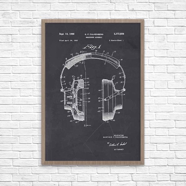 Headphones Print - Etsy