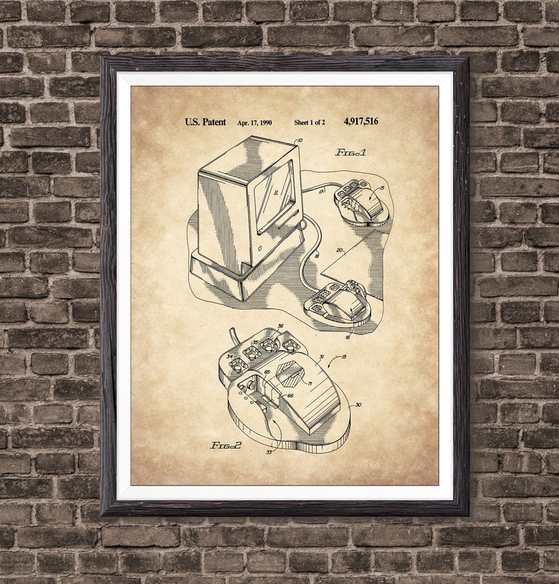 Computer Mouse Patent Wall Art Computer Room Home Decor IT - Etsy