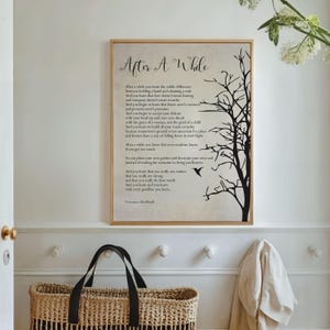 Framed After A While Poem Print Tree Art Veronica Shoffstall ...