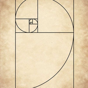 Fibonacci Spiral Golden Ratio Wall Art, Mathematics Fibonacci Numbers ...