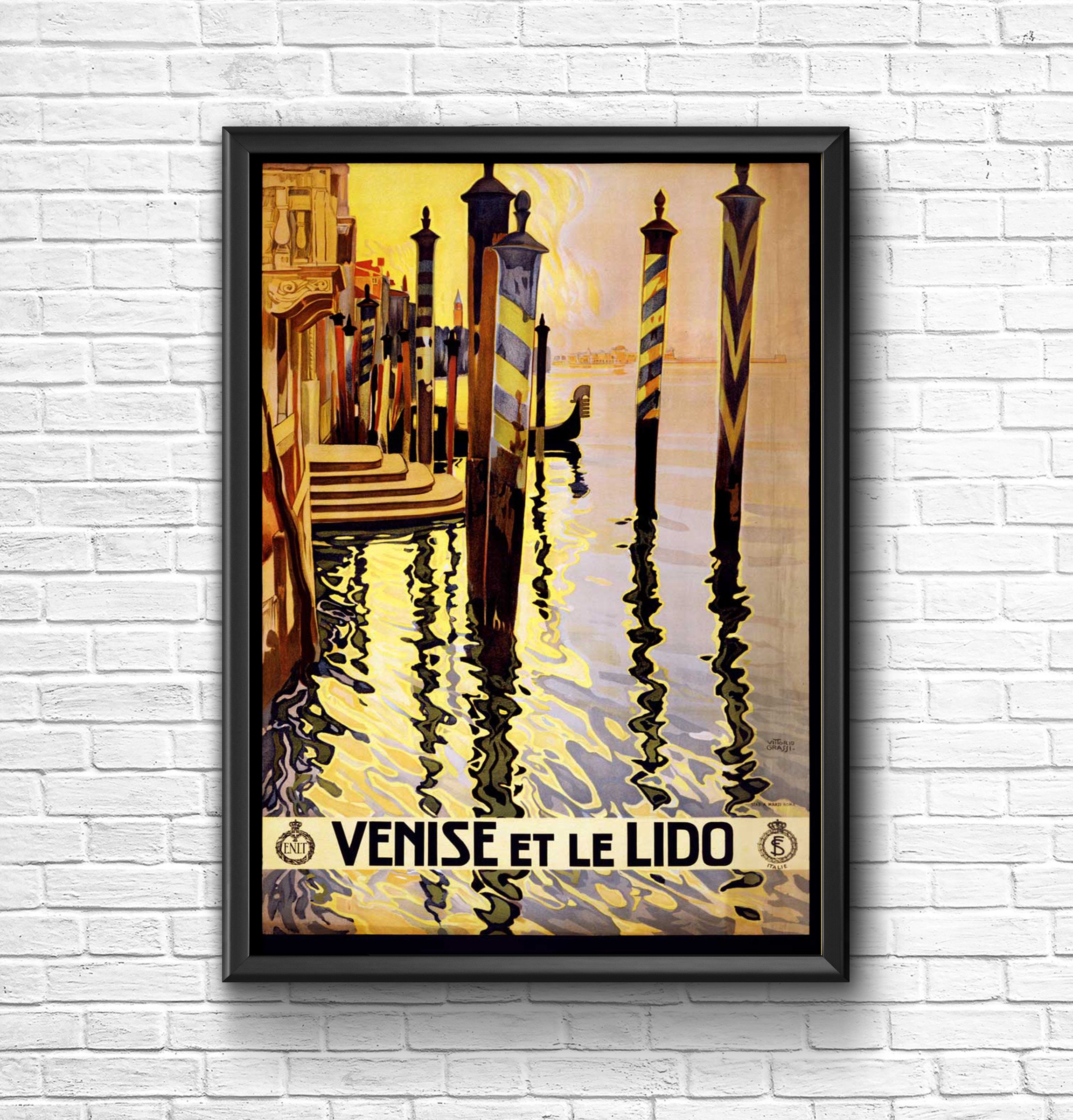 Venice Poster Venice Print Venice Travel Poster Venice | Etsy