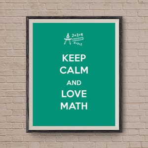 Math Teacher Gift, Math, Mathematics, Customized Gift, Keep Calm, Keep ...