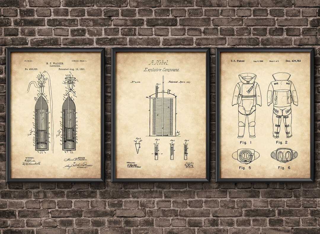 EOD Patent Print Wall Art, Military Art, Explosives Patent Art ...