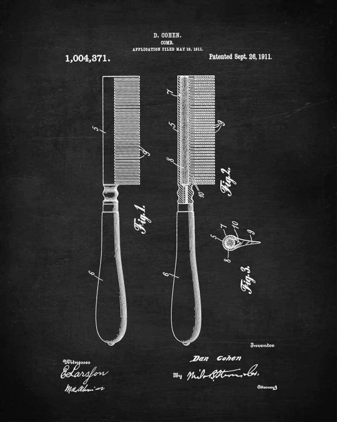 Hair Comb Barber Shop Patent Beauty Parlor Patent Salon - Etsy