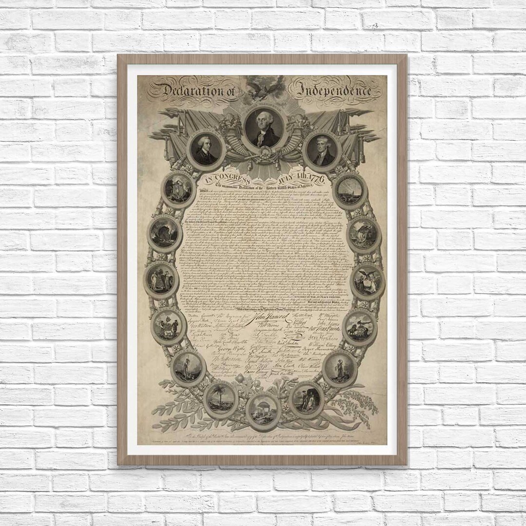 Declaration of Independence Fine Art Print, American History ...