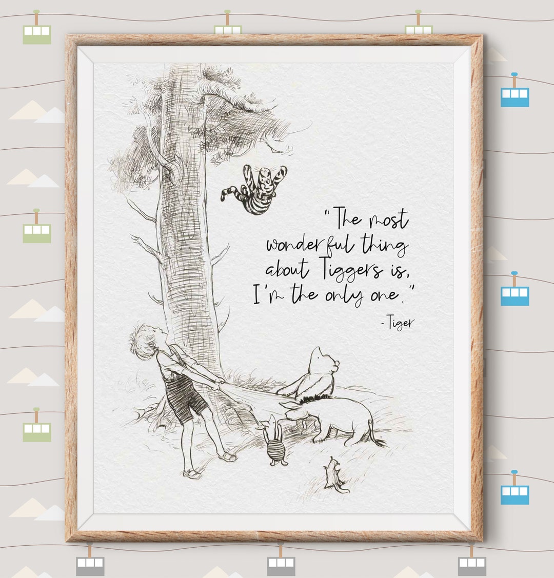 Winnie the Pooh Print Quotes, Pooh Bear Classic Vintage Style Poster ...
