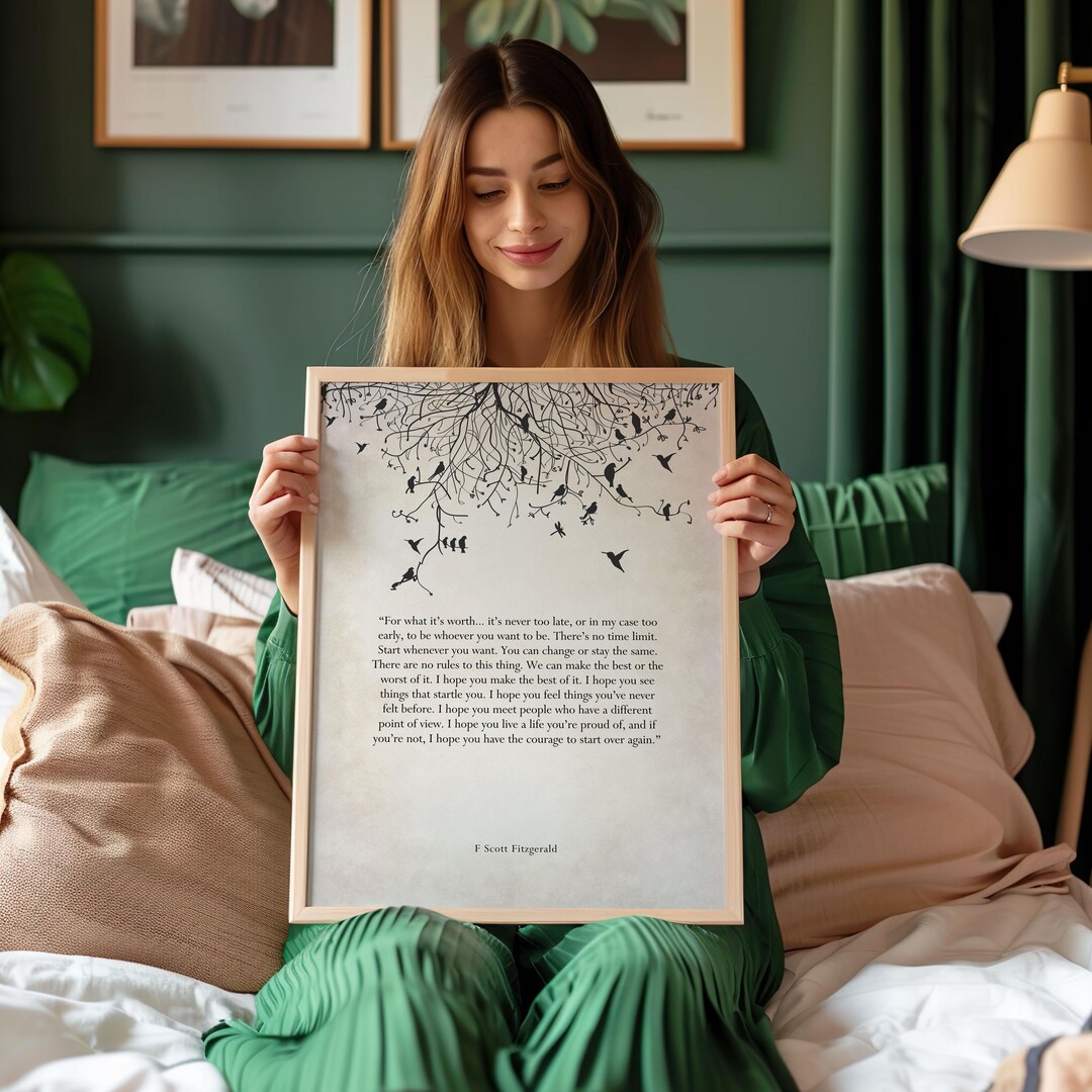 Fitzgerald Quote Print | Motivational Literary Wall Art - Etsy