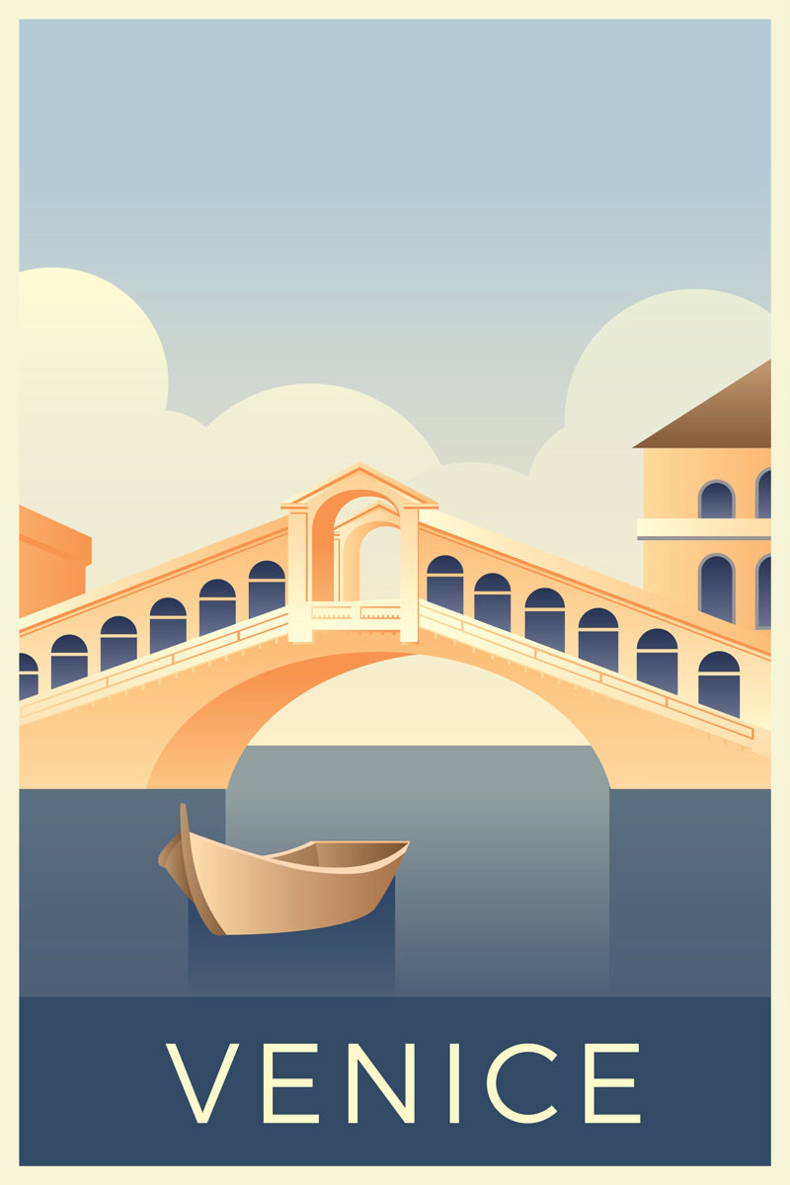 Venice Travel Poster Venice Poster Venice Print Venice - Etsy