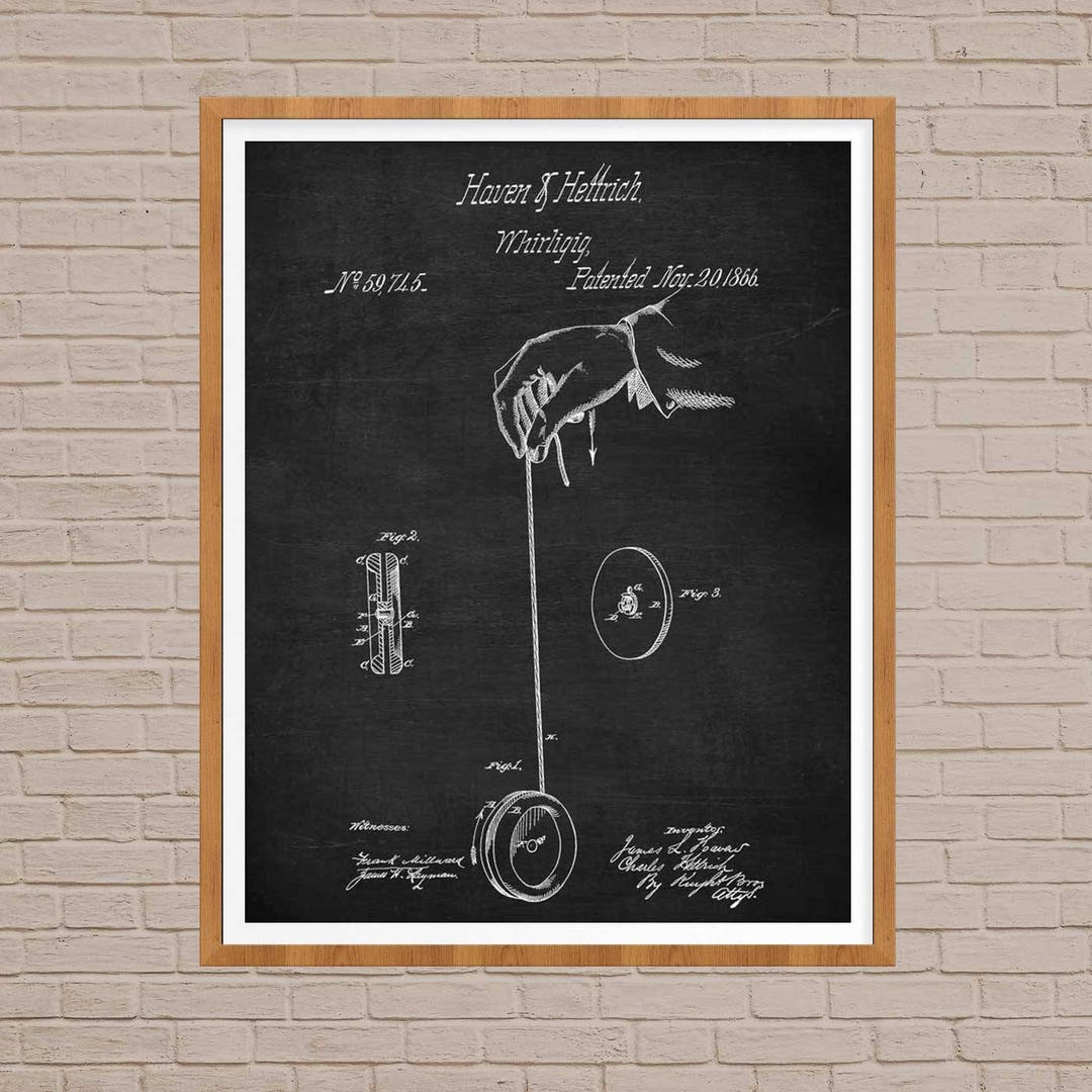 Boys Room, Vintage Yo-yo Patent, Nursery Decor, Yo-yo Poster, Yo Yo ...