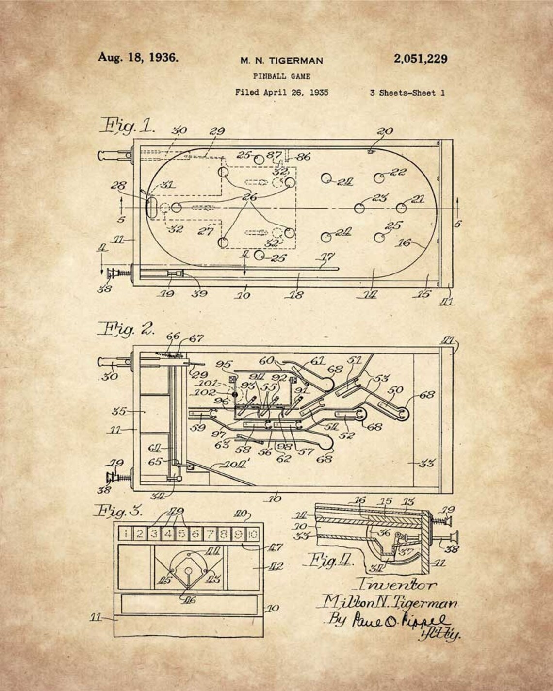 Pinball Art Print Pinball Poster Retro Art Print Gift for | Etsy
