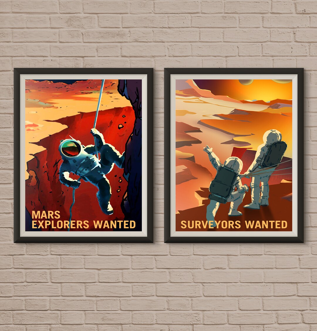 Mars Poster, Set of !mars, Space Poster, Mars Print, Planet Poster ...