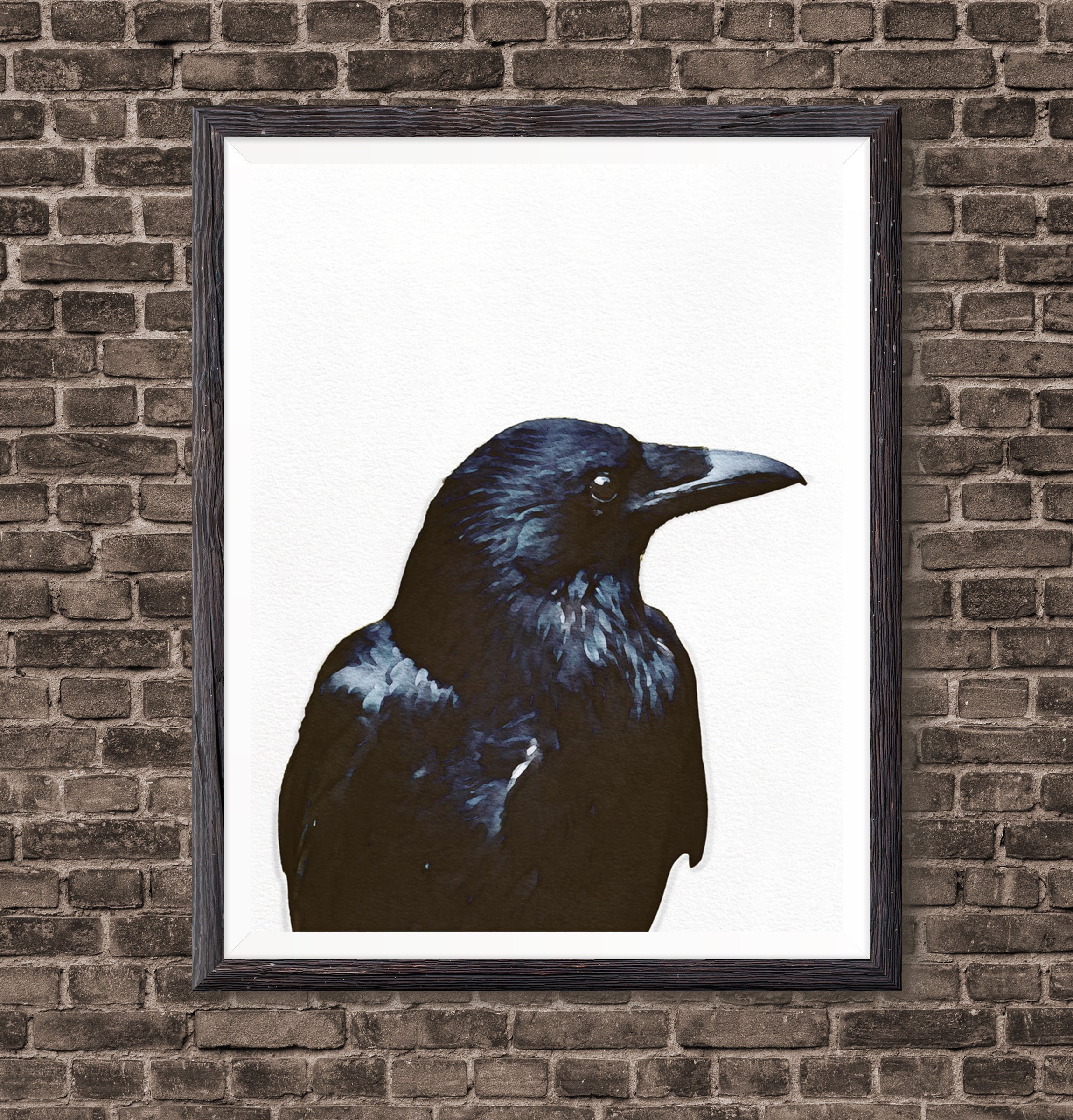 Raven Art Print Raven Decor Raven Bird Picture Raven Wall | Etsy