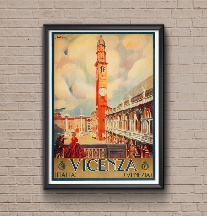 Vicenza Travel Posters Venice Poster Venice Print Venice - Etsy