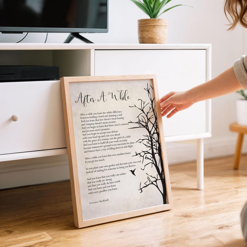 Framed After A While Poem Print Tree Art Veronica Shoffstall ...