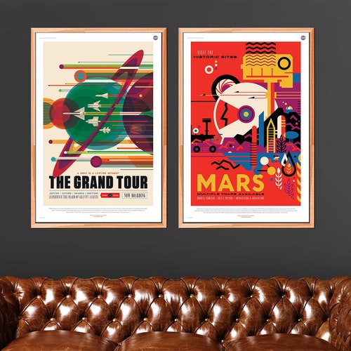 Voyager NASA Travel Poster space Poster Boys Room Home | Etsy