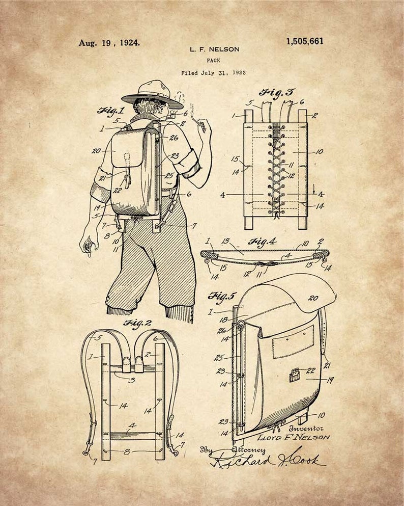 Backpacking Hiking Art Hiking Art Print Nursery Art - Etsy