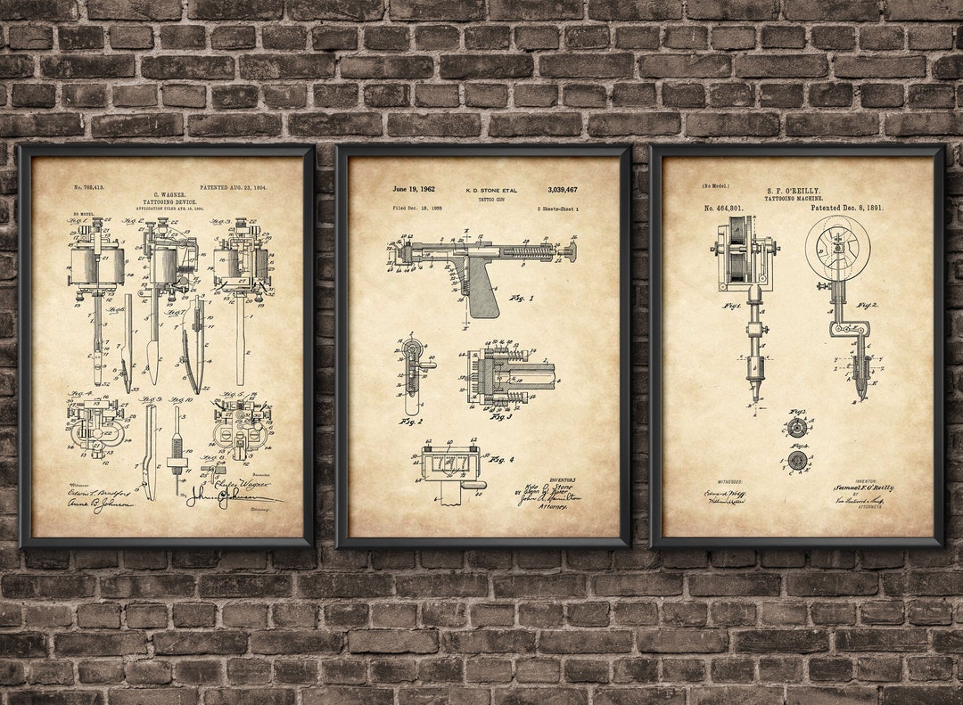 Tattoo Art Poster Set, Wall Art Set, Tattoo Art Print, Vintage Tattoo ...