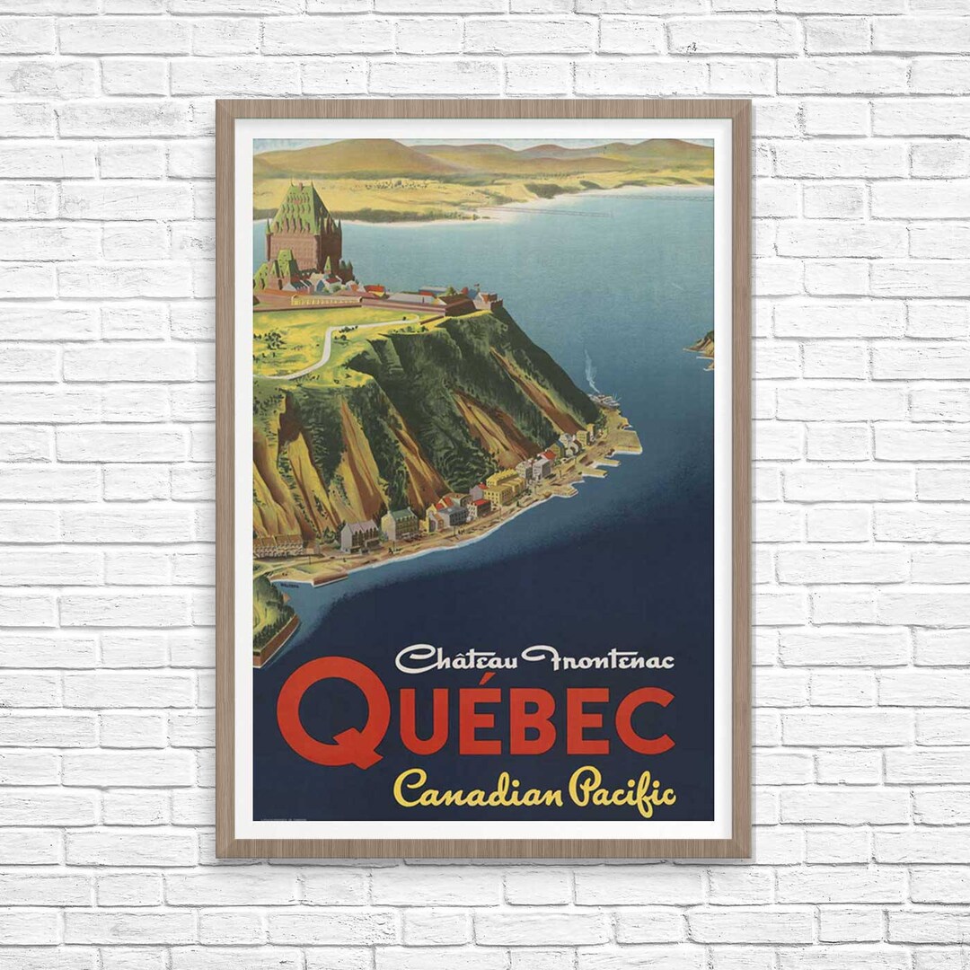 QUEBEC Travel Poster, Canadian Pacific Poster, Canada Travel Poster ...