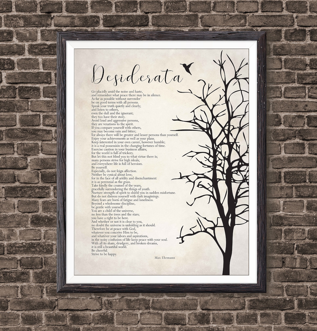 Desiderata Poem Print, Poetry Print, Poem Print, Law of Attraction, Art ...