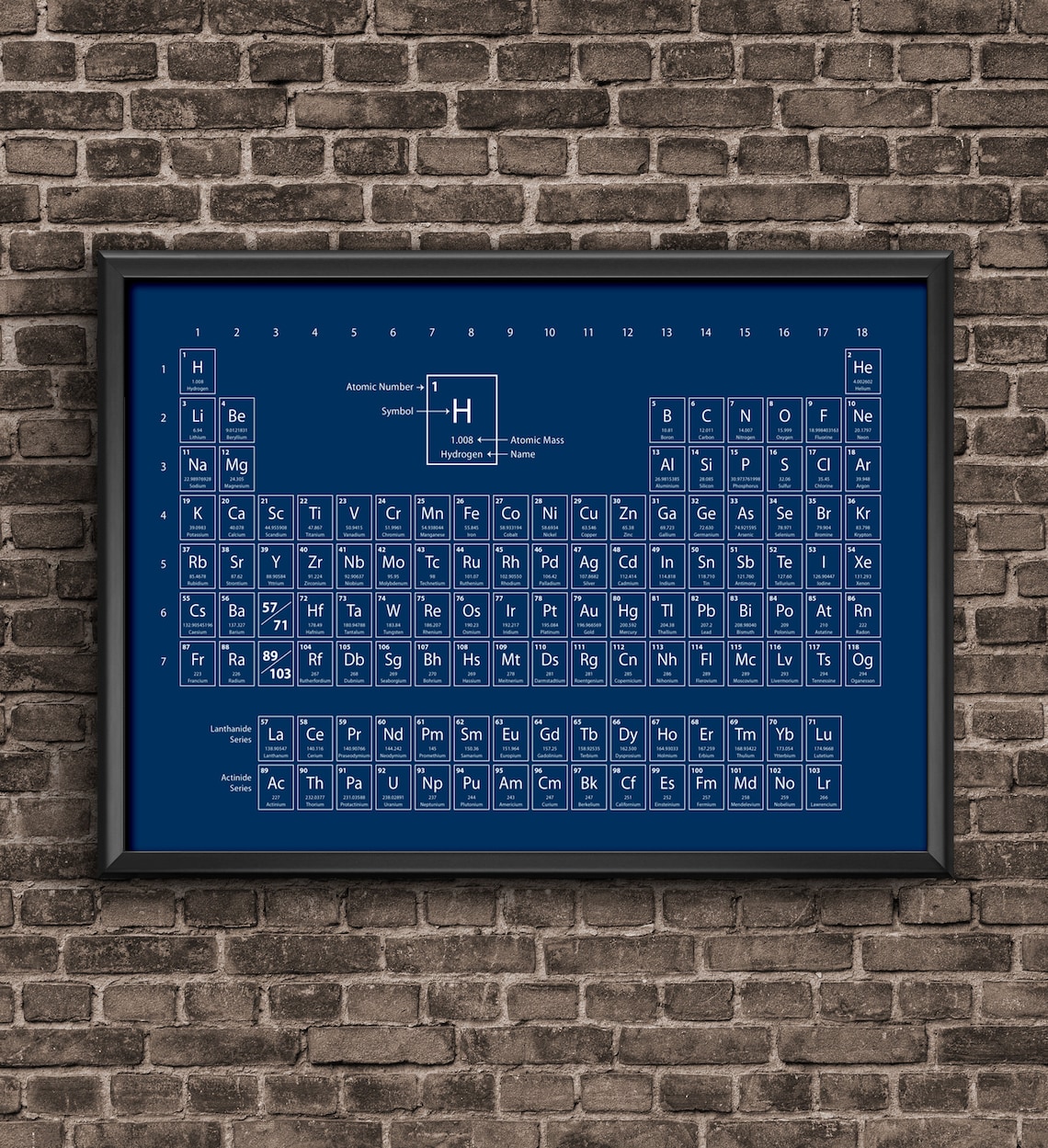 Periodic Table of Elements Science Poster Chemistry Poster | Etsy