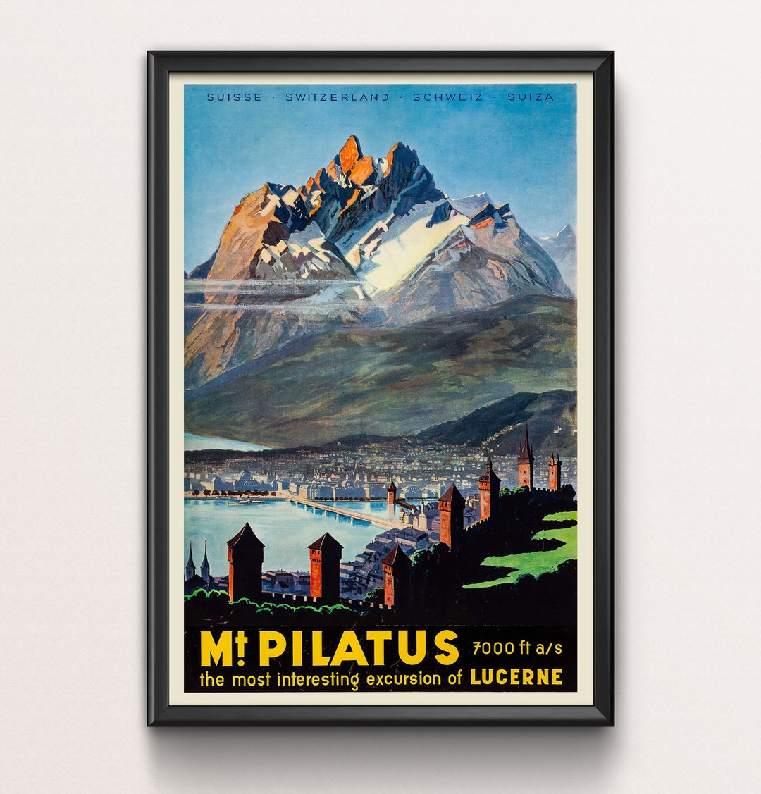 Swiss Travel Gift Switzerland Travel Poster - Switzerland Print, Swiss ...