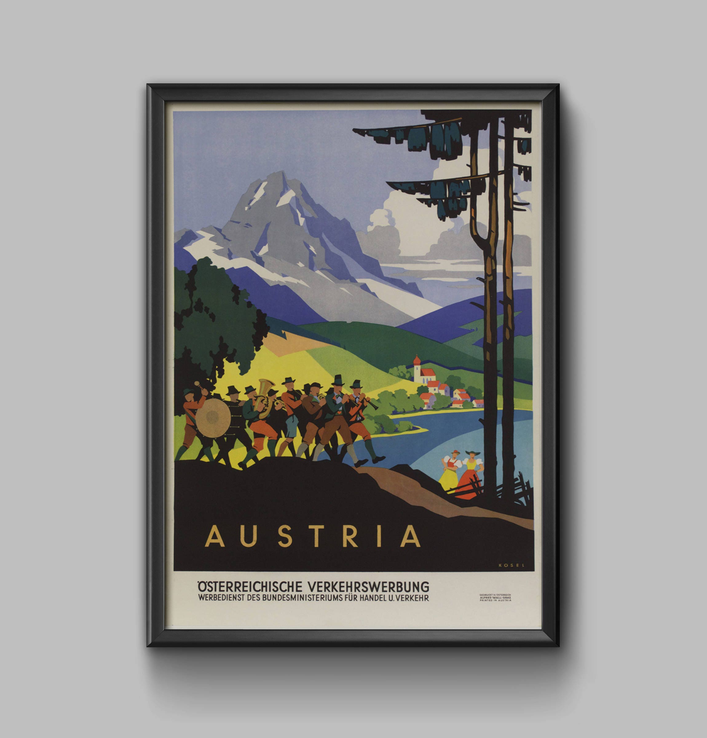 Austria Poster Vintage Travel Austria Print Austria | Etsy