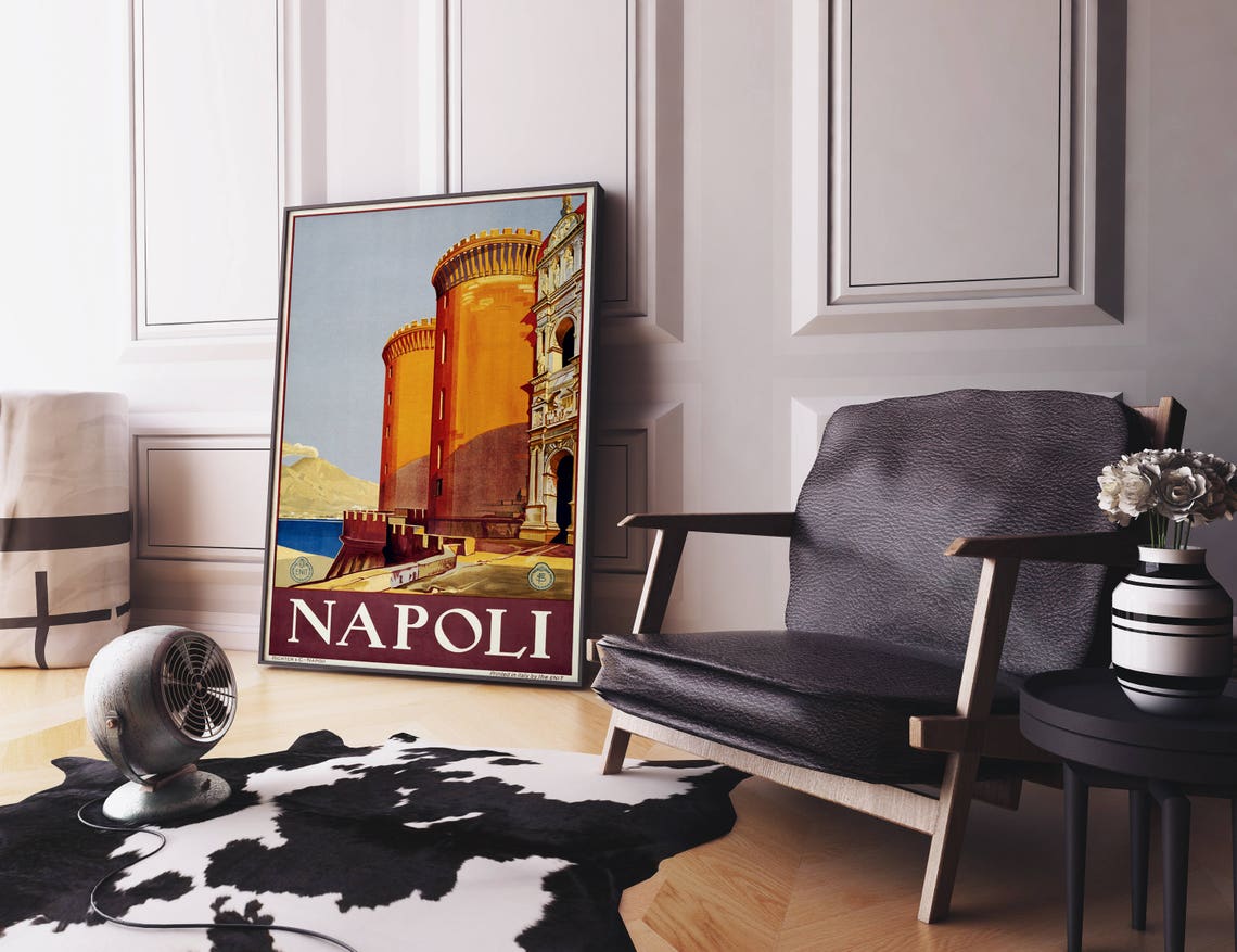 Napoli Reise Poster Napoli Italien Italien Reise Poster | Etsy